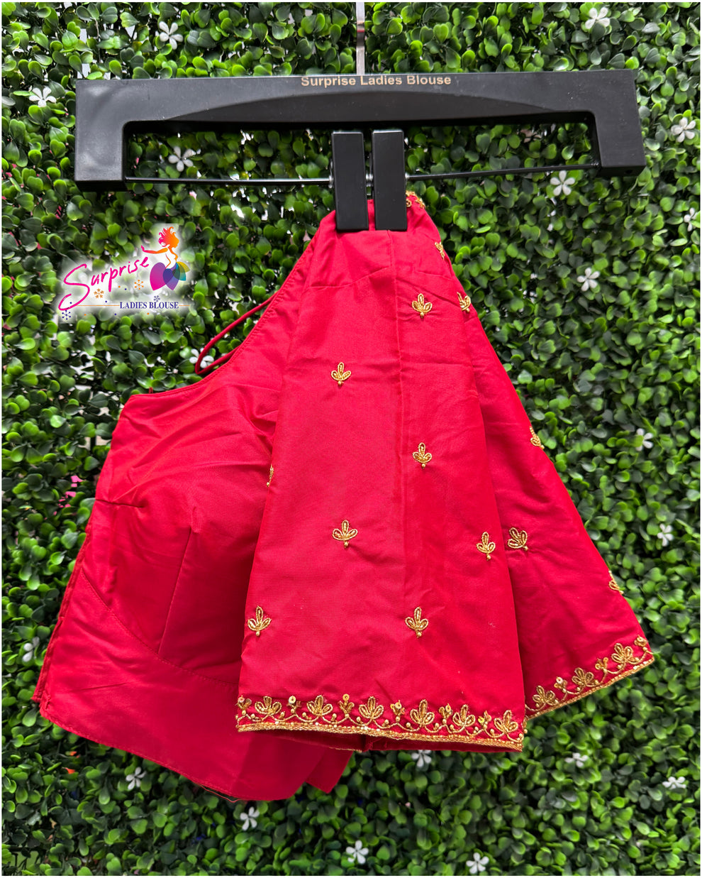 Handwork designer Ari work blouse Red color – SurpriseLadies blouse