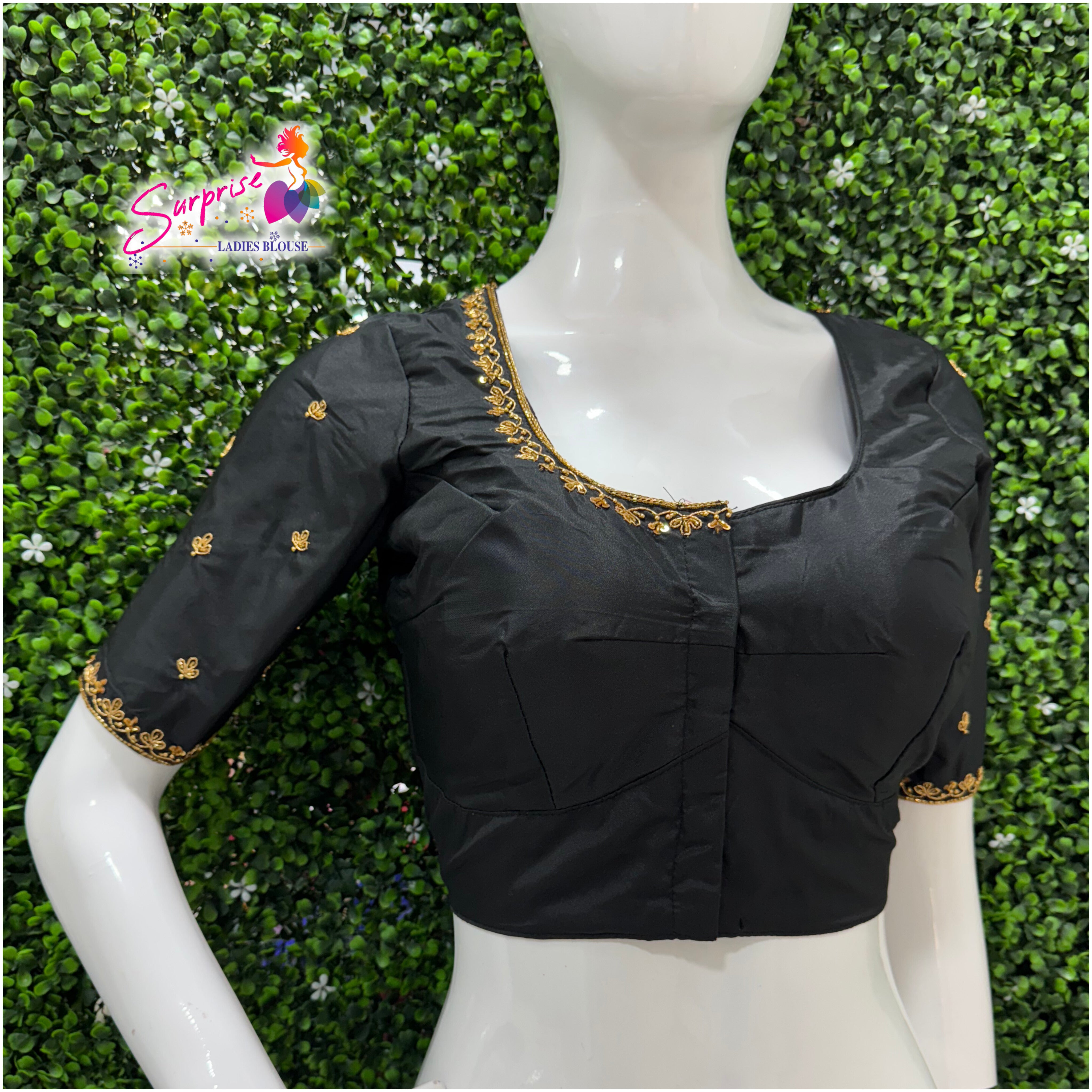 Handwork designer Ari work blouse black color – SurpriseLadies blouse