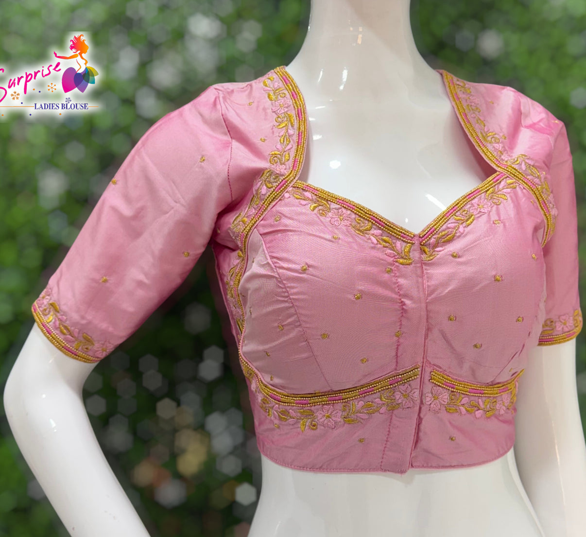 Madhubala Machine work designer Readymade blouse – SurpriseLadies blouse